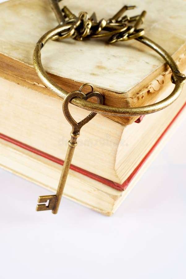 Old keys on old book stock image. Image of culture, literature - 38648957
