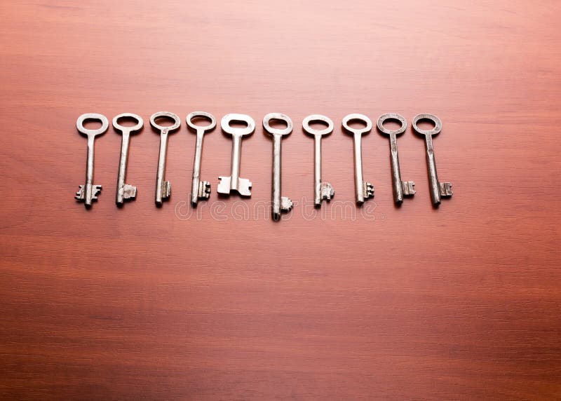 Keys on the table stock image. Image of secure, idea - 47665301