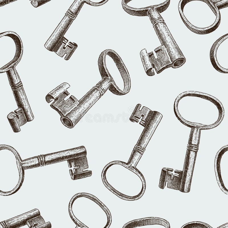 Rusty key stock vector. Illustration of rusty, sign, textured - 64360711