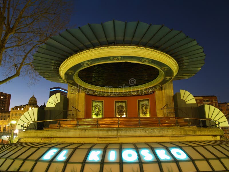 Old Kiosko in Bilbao stock photo. Image of biscay, music - 5398672
