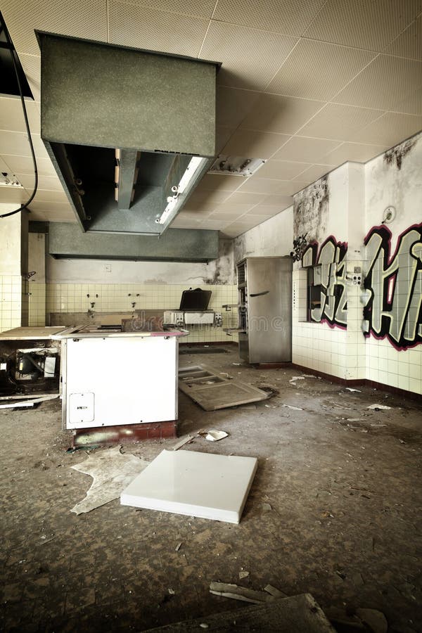 Old kitchen destroyed stock photo. Image of decline, forgotten - 28010248