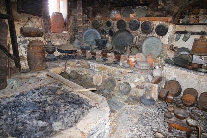 Old Kitchen in Monastery. Medieval Style Stock Image - Image of ...