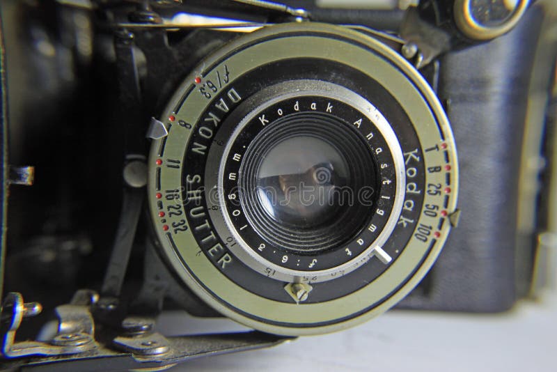 Old Kodack Camera with Folding Lens Vintage Editorial Stock Photo ...
