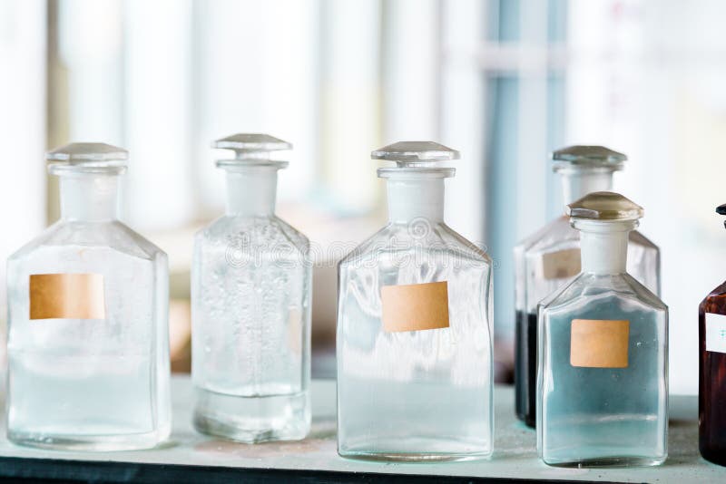 Old Laboratory with a Lot of Bottles Stock Photo - Image of laboratory ...