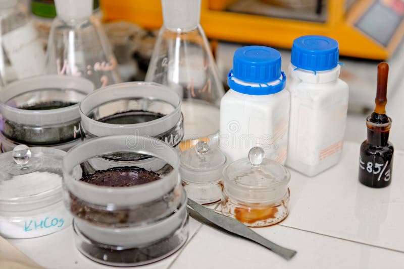 Old Laboratory with a Lot of Bottles Stock Photo - Image of chemistry ...