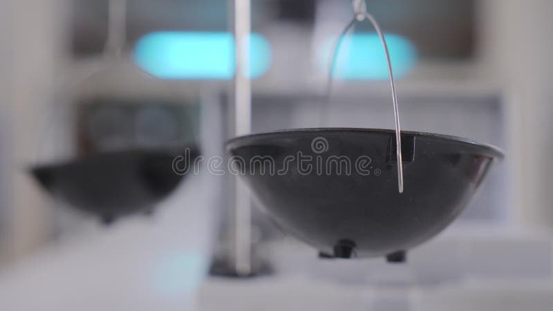 Old Laboratory Scales on a White Background Stock Video - Video of jury ...