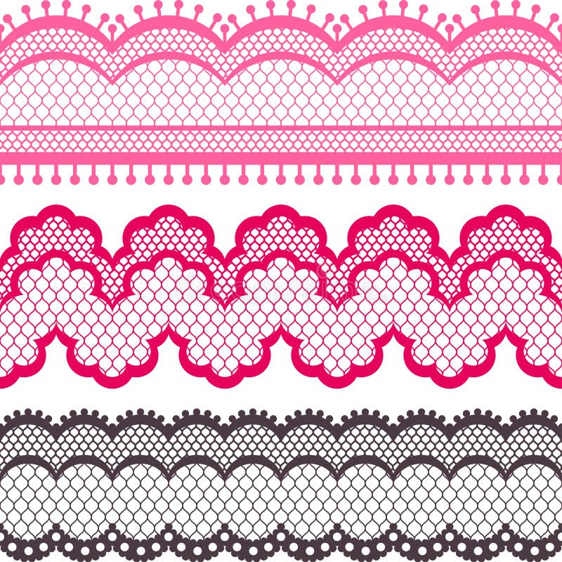 Old Lace Ribbons, Abstract Ornament. Vector Stock Vector - Illustration ...