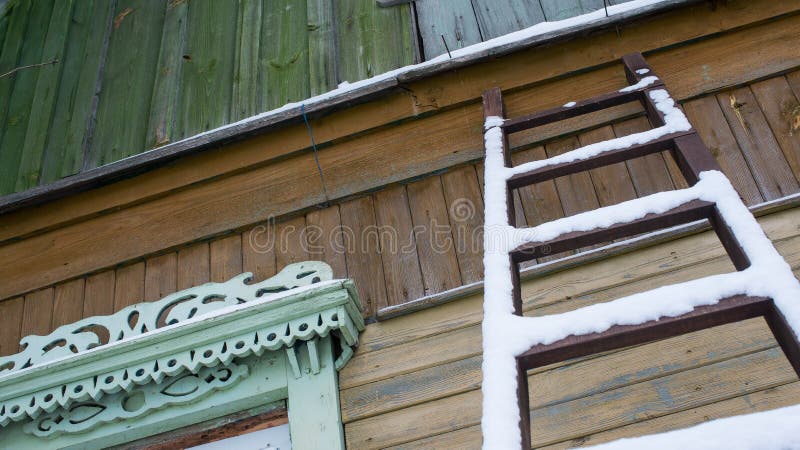 Old ladder stock photo. Image of building, loft, russia - 84040912