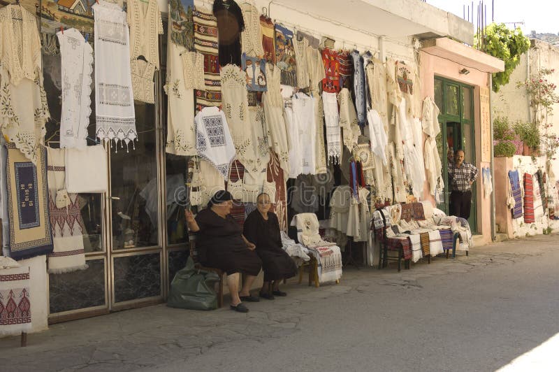Old ladies shopkeeper editorial image. Image of greece - 19989885