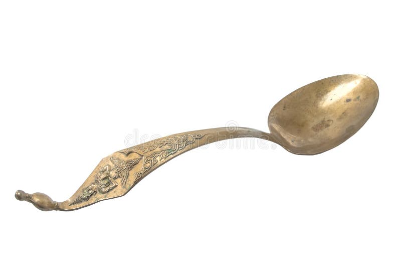 Old Ladle Isolated on White Stock Image - Image of tools, utensil: 40116267