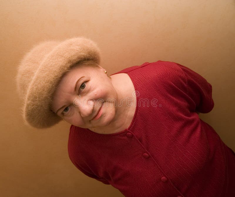 Old lady in hat stock image. Image of elderly, pension - 2065437