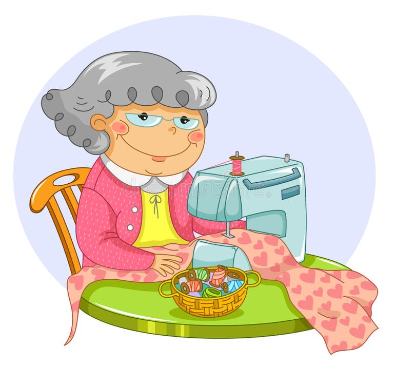 Lady Sewing Stock Illustrations – 2,016 Lady Sewing Stock Illustrations ...