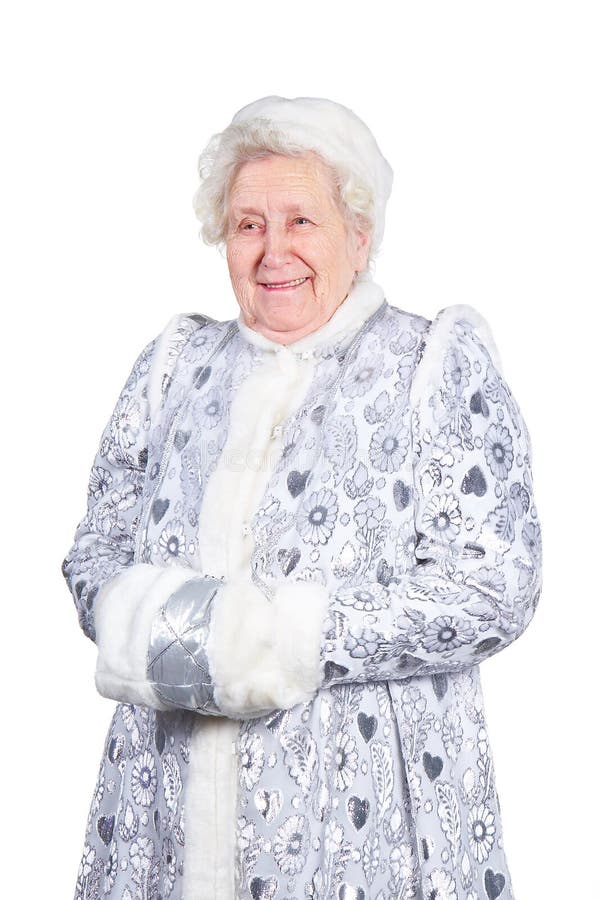 Old Lady- Snow Maiden stock image. Image of celebratory - 3797715