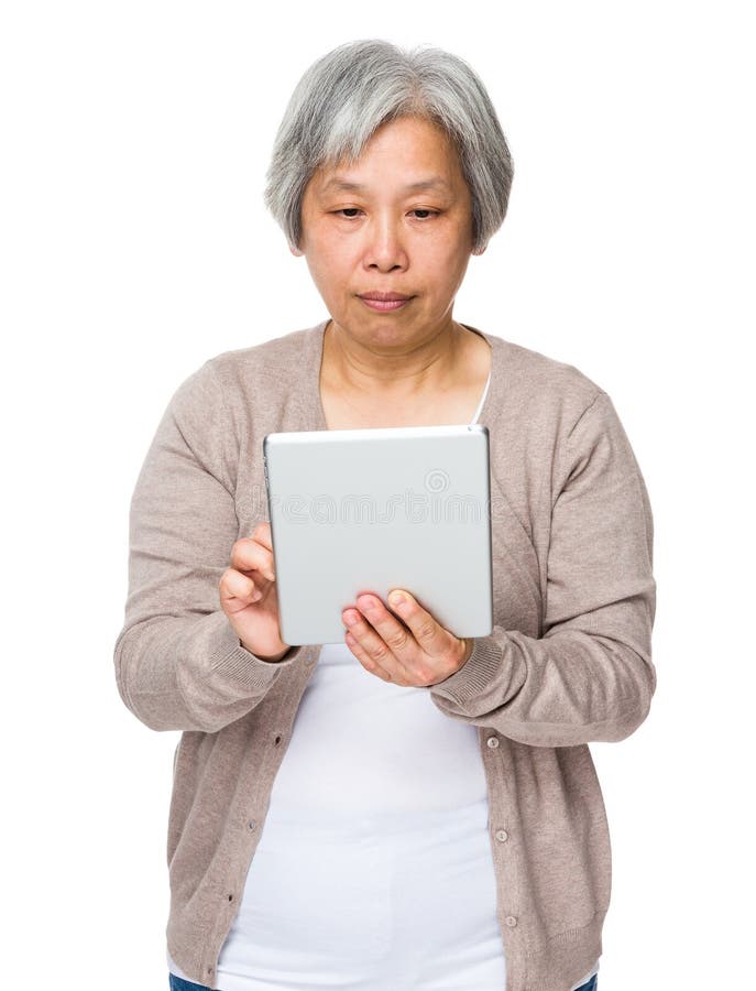 219 Old Lady Use Tablet Stock Photos - Free & Royalty-Free Stock Photos ...