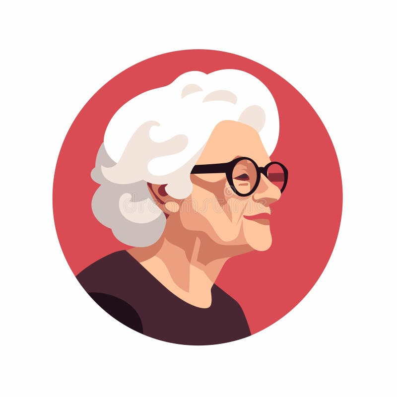 Old Lady Vector Flat Minimalistic Isolated Illustration Stock Vector ...