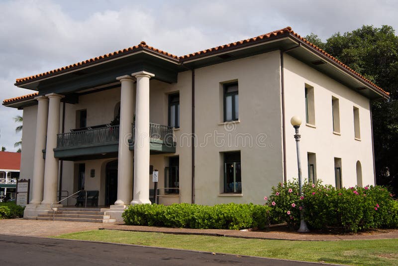 Old Lahaina Courthouse editorial stock image. Image of hawaii - 83726339