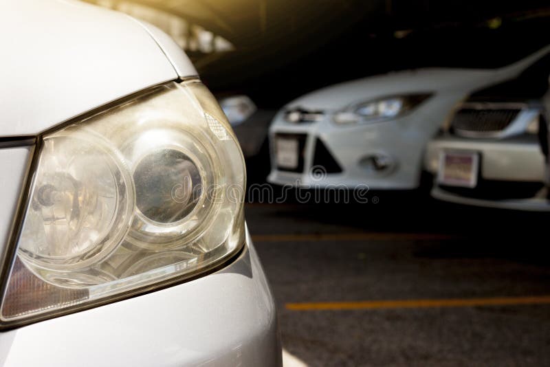 Old lamp of car. stock image. Image of bright, environment - 116457935