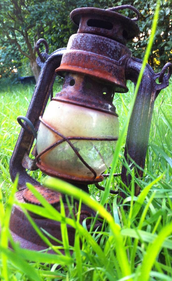 An Old Rusty Oil Lamp stock photo. Image of night, illuminate - 14683744