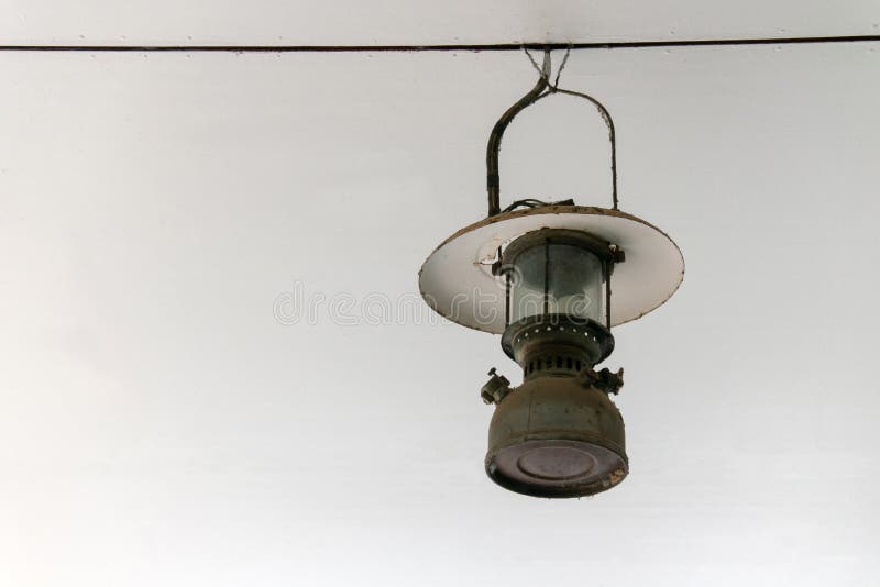 Old Lamp Hanging on Ceiling Stock Image - Image of city, item: 167387461