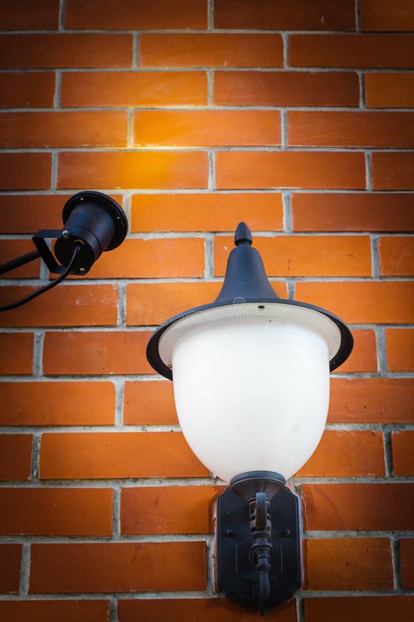 Old Lamp Lighting Wall Texture with Space for Some Text Stock Photo ...