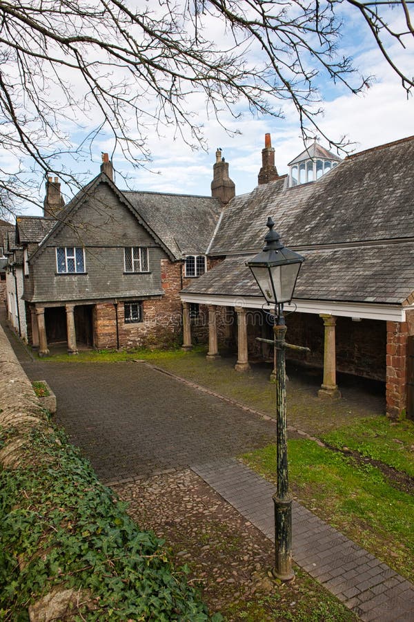 Lighting the Old Guildhall Totnes Stock Image - Image of town, place ...