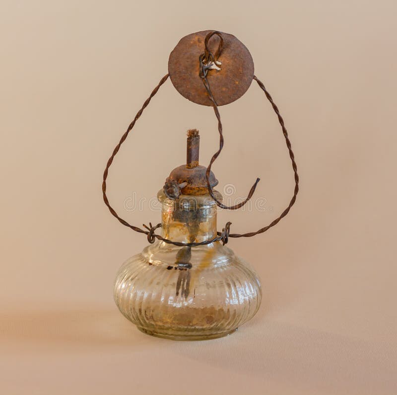 An Old Lamp To Work in the Fields Stock Image - Image of ancient, night ...