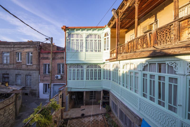 Old Landmark House in Tbilisi Stock Image - Image of front, travel ...