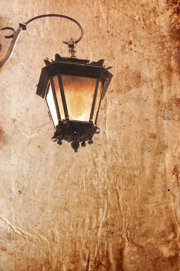 Old Lantern on a Vintage Style Background Stock Photo - Image of lamps ...