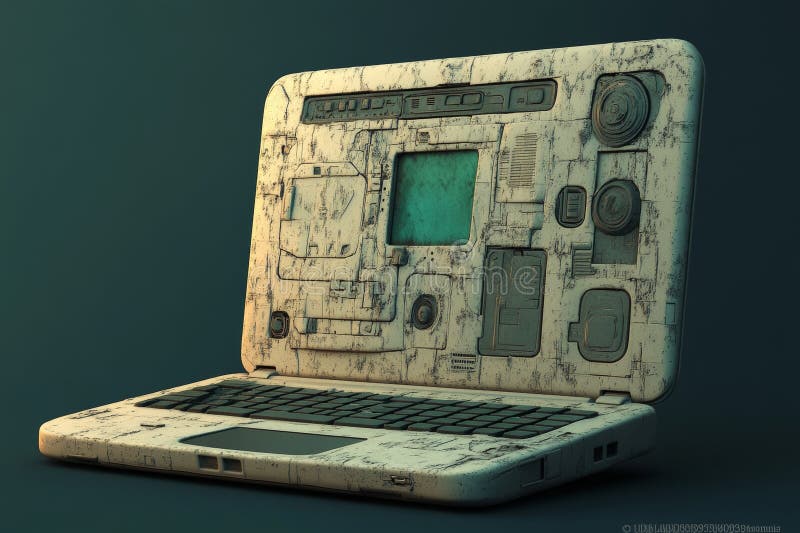 The Old Laptop is Breaking Down in Space. the Idea of Time Passing and ...