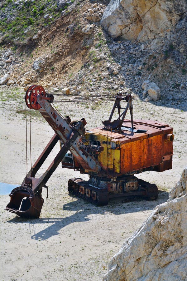 Old large excavator stock image. Image of equipment, engine - 40733623