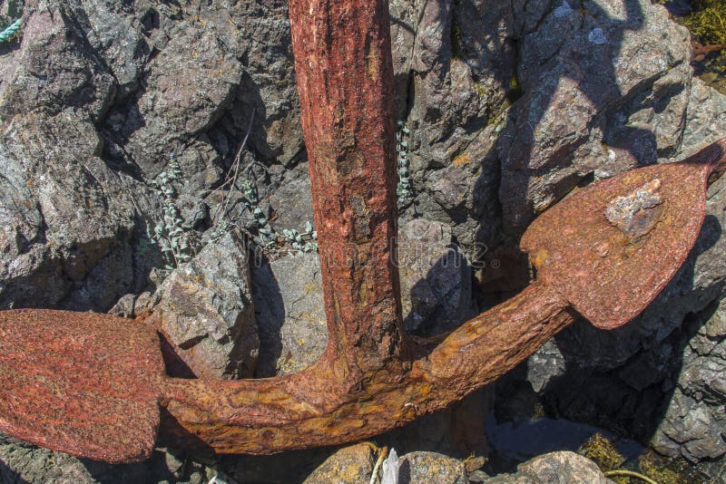 Rusty anchor stock image. Image of chain, ancient, grappling - 15222925