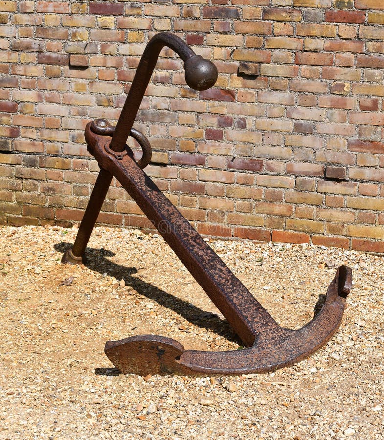 Large rusty ships anchor stock photo. Image of rusty - 280755320