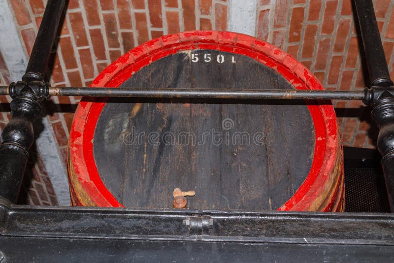 Old large wooden barrel stock photo. Image of nostalgia - 95600926