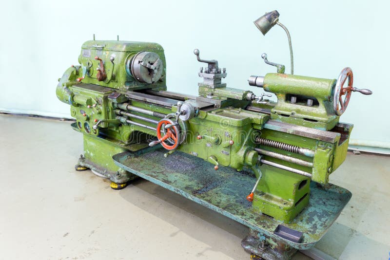 Old Lathe. Engineering Plant Stock Photo - Image of equipment ...
