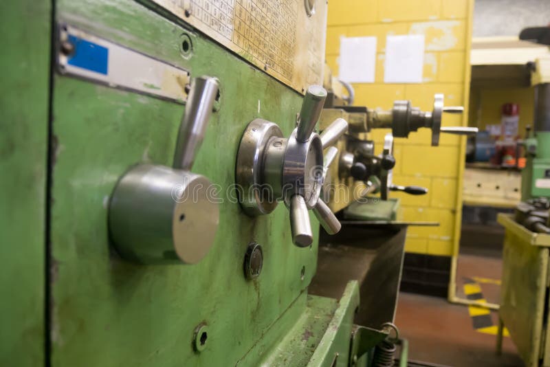 Old lathe machine stock image. Image of gear, machine - 94111407