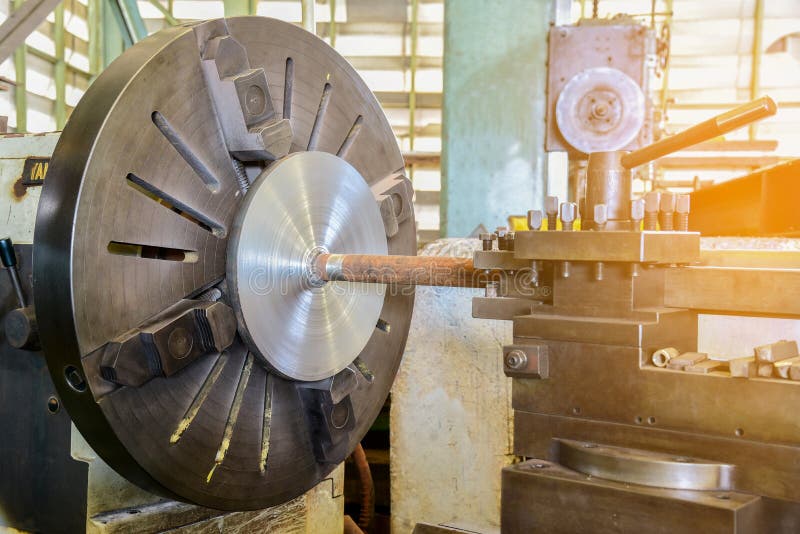 Old Lathe Machine in Factory Stock Photo - Image of mechanic ...
