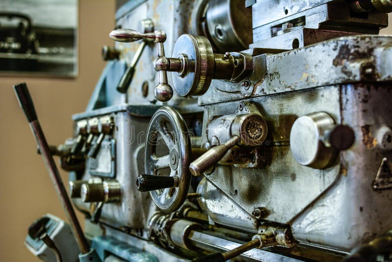 Old lathe machine stock photo. Image of maual, industry - 108263634