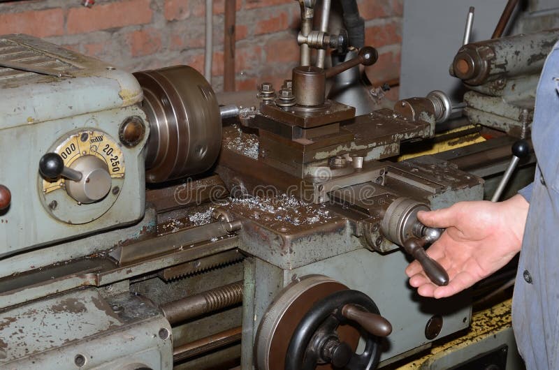 Old lathe. stock image. Image of engineering, cutting - 31692465