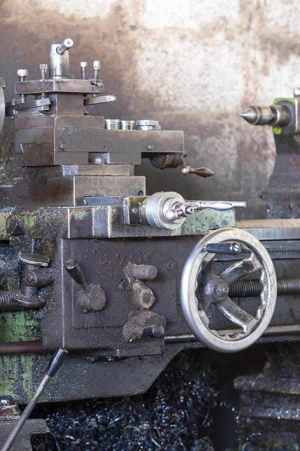 Old lathe stock image. Image of chain, engineering, hardware - 17535477