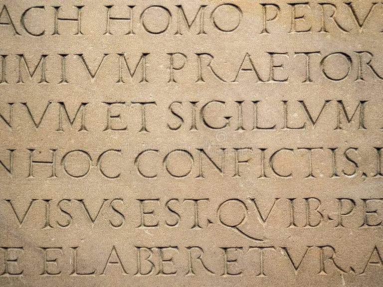 Old Latin Text Engraved on Stone Stock Image - Image of marble, antique ...
