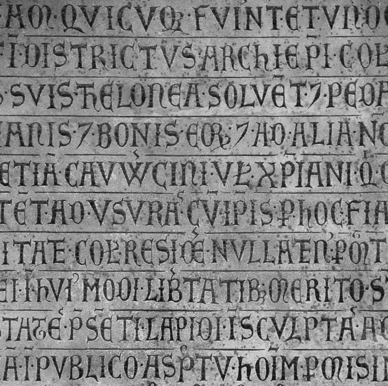 Old Latin Text Engraved on Stone, Cologne, Germany Stock Photo - Image ...