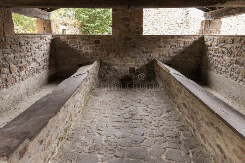 Old Laundry of Barcena Mayor in Spain. Typical Old Rural Construction ...