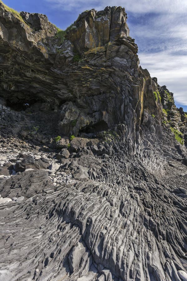 Old Lava Flow in Hellnar, Iceland Stock Photo - Image of formation ...