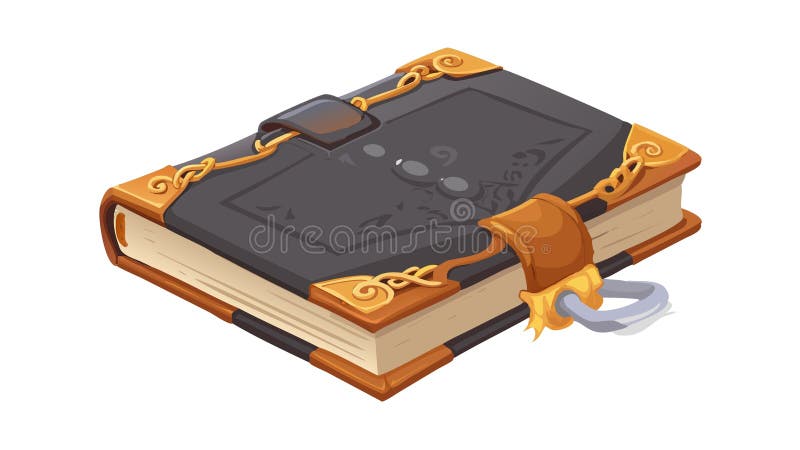 Old Leather Bound Book Icon, Ancient Tome, Knowledge and Wisdom, Vector ...