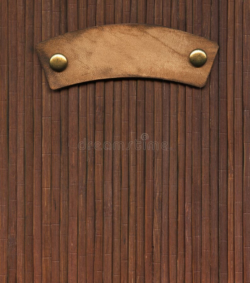 Old leather label stock image. Image of background, nameplate - 50124905