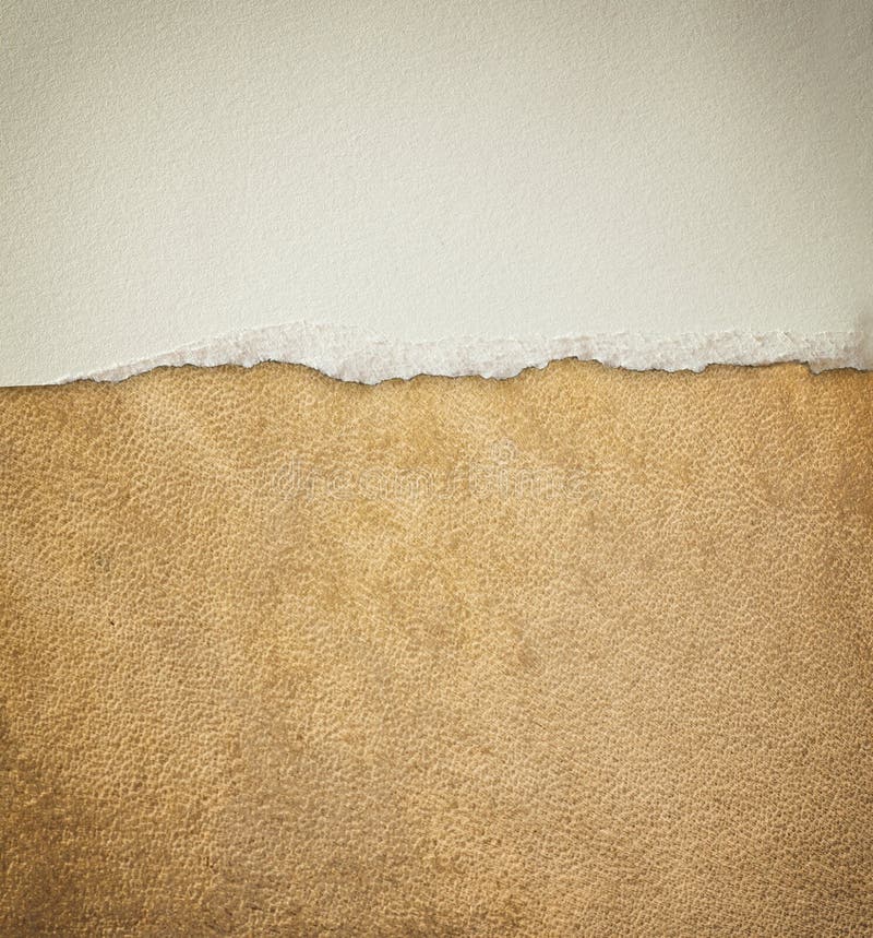Old Leather Texture Background Pattern and Vintage Torn Paper Stock ...