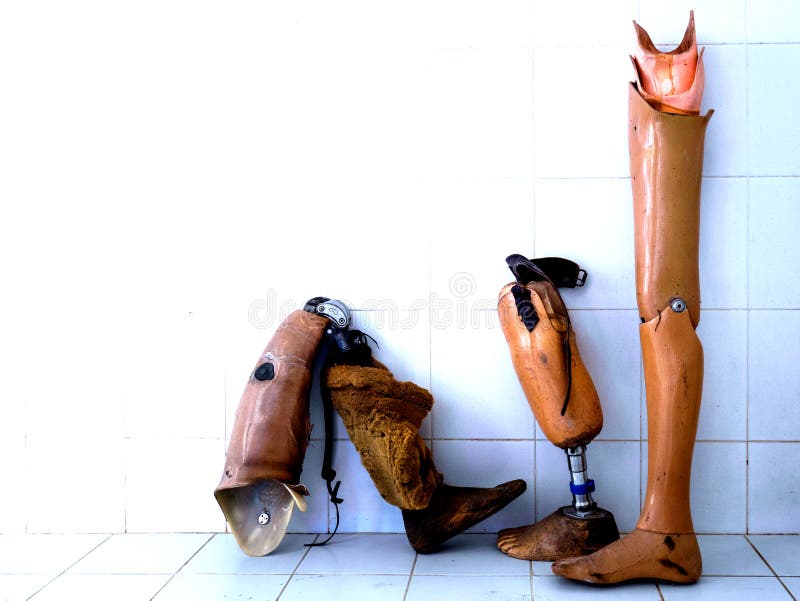 Old prosthetic leg stock image. Image of retro, artificial - 12253121