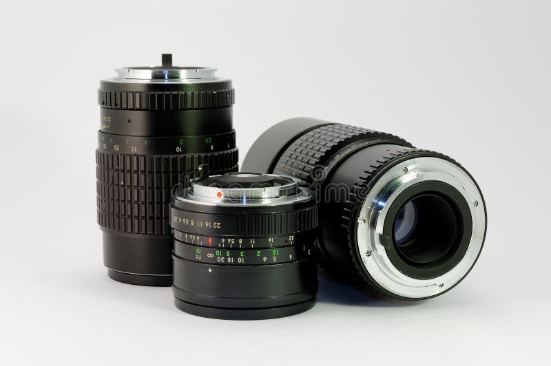 Old lenses stock photo. Image of black, optical, reusable - 18468242