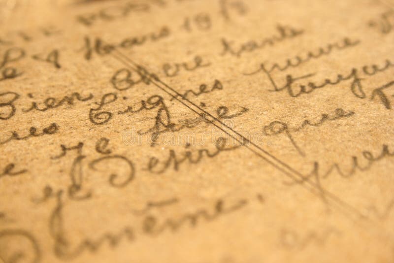 Aged letter (old script) stock image. Image of antique - 655907