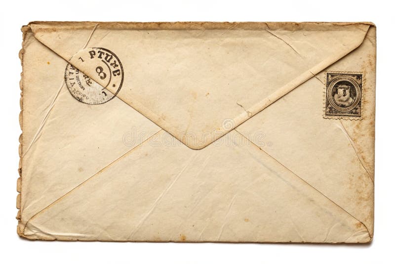 Old Letter Envelope Isolated â€ Vintage Correspondence Design Stock ...